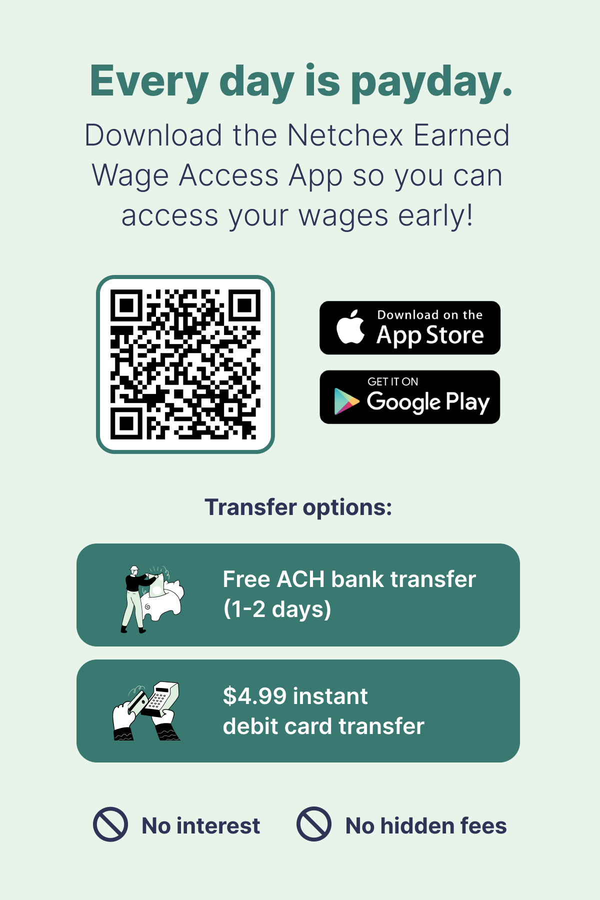 Netchex Earned Wage Access + Rain Digital Assets Hub